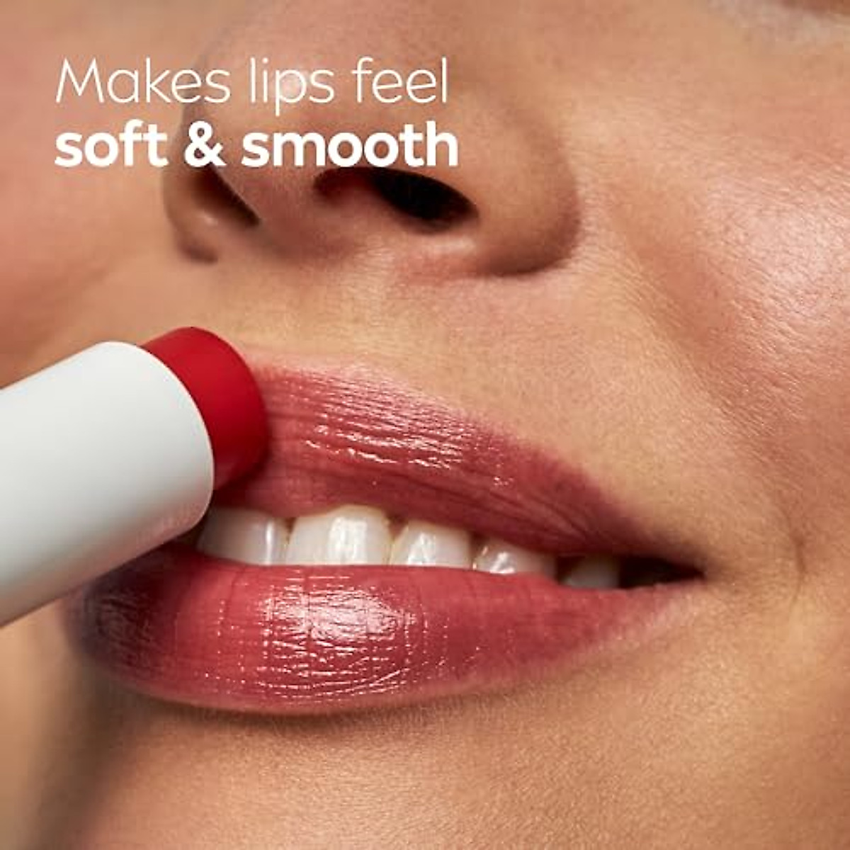 NIVEA Strawberry Lip Care, Tinted Lip Balm Pack with Shea Butter, Nourishing Oils and Vitamin C & E, 3-in-1 Moisture, Repair and Color, 0.17 Oz Stick, Pack of 4