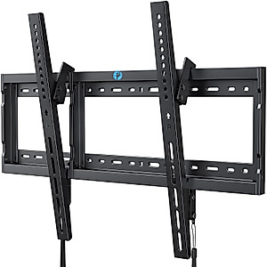 Tilt TV Wall Mount Bracket Low Profile for Most 37-75 Inch LED LCD OLED Plasma Flat Curved Screen TVs, Large Tilting Mount Fits 16-24 Inch Wood Studs Max VESA 600x400mm Holds up to 132lbs by Pipishell