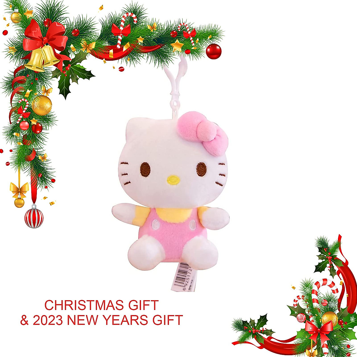 AmBealla Cartoon Keychain Pendant Doll cute Classic Plush Doll Cute Accessories Key Ring Pendant (Pink)