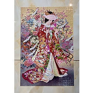 Funnybox Red Kimono Bride by Haruyo Morita- Wooden Jigsaw Puzzles 1000 Piece for Teens and Family