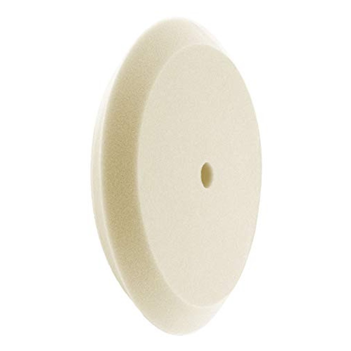 HI-Buff 8" Foam Buffing Pads, Fits 7" Backer, Polishing Pad, Slant Design, Hook & Loop Backing (White Heavy Cut)