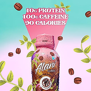 Alani Nu Protein Coffee MOCHA | Ready To Drink Cold Brew with 10g of Protein | 100mg Caffeine | 90 Calories, Naturally Flavored | 12 Fl Oz Bottles | 12 Pack