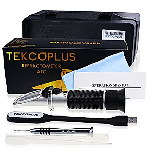 High Accuracy Refractometer Salt Concentration 0-28% Brine Salinity Refractometer with 0.2% Division Automatic Temperature Compensation (ATC) Refractometer
