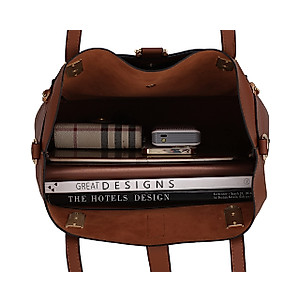 MKF Collection Satchel Shoulder Bag & Crossbody Hobo Pouch for Women, Crossover Tote Handbag Purse Black