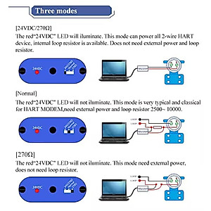 YJINGRUI USB Hart Modem USB to Hart Protocol Modem Hart Transmitter for Rosemount/ABB/Vega/E H/ETC Hart Protocol Device Adapt to Windows XP/7/8/10 with Built-in Loop Resistor
