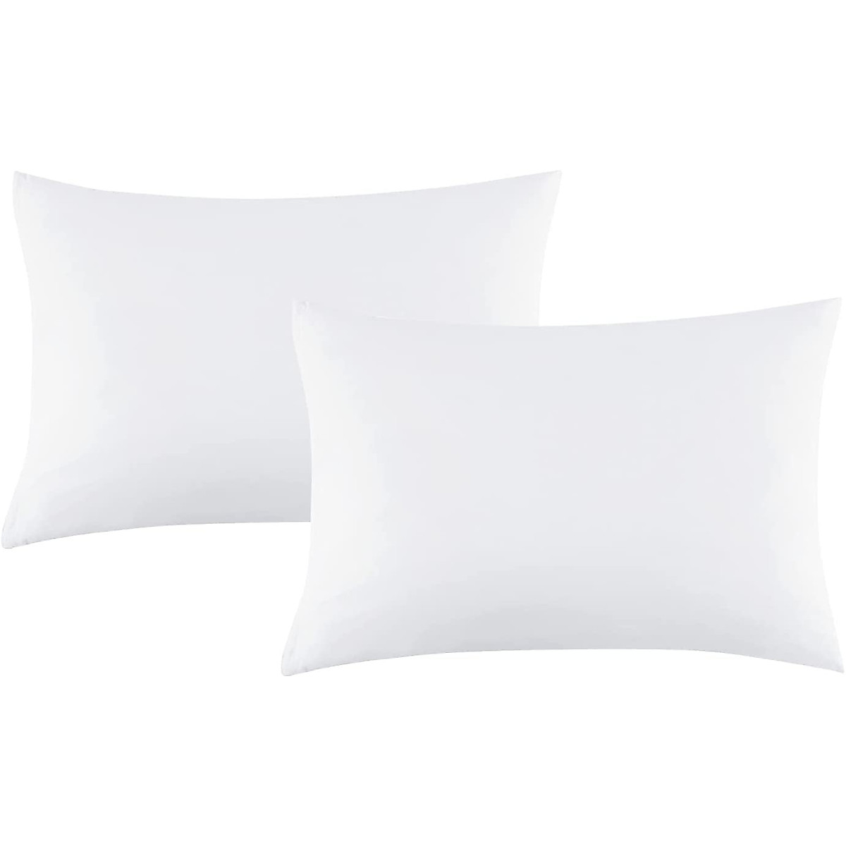 Youth Pillowcase 16" x 22" Size Pack of 2 Pieces Kids Travel Pillow Cover Zipper Closure 500 Thread Count 100% Egyptian Cotton & Hypoallergenic Fits Pillows Sized 12x16, 13x18 or 14x19 White