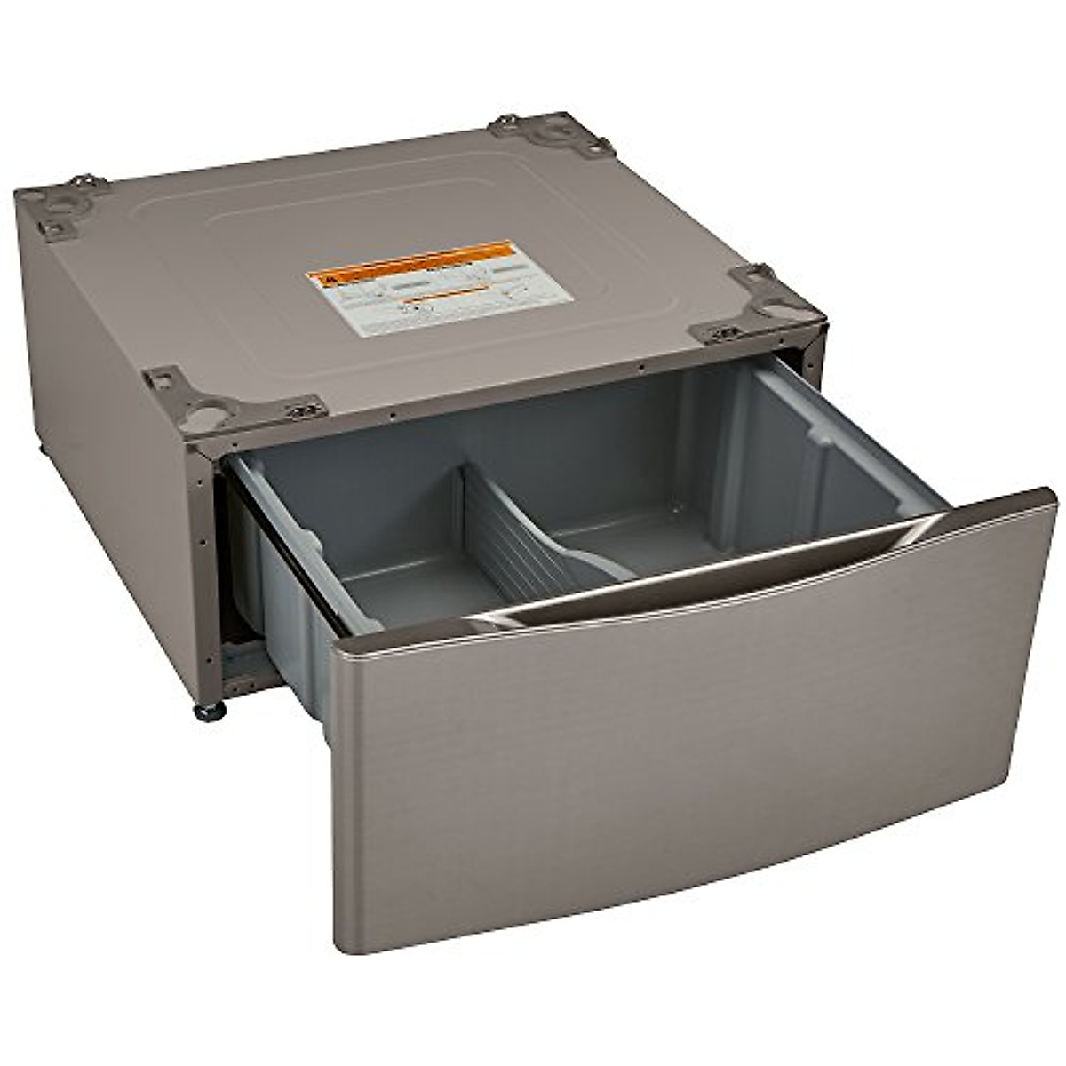 Kenmore Elite 51043 29" Wide Laundry Pedestal with Storage Drawer in Metallic silver