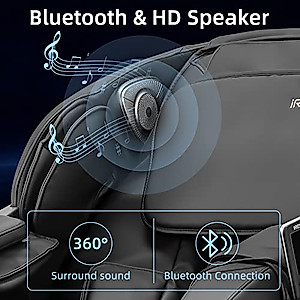 iRest SL Track A303 Massage Chair Recliner, Full Body Massage Chair with Zero Gravity, Airbags, Heating, and Foot Massage (Black)