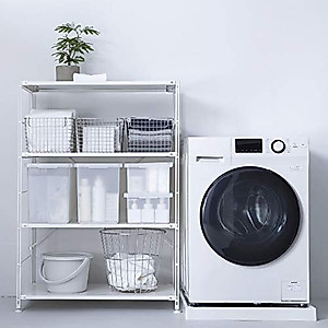 無印良品 MUJI 82219418 Polypropylene Storage Box, Medium, Width 14.6 x Depth 9.8 x Height 6.3 inches (37 x 25 x 16 cm), Translucent