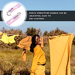 3 Pack Windproof Portable Clotheslines with Hooks 16.4ft Clothes Drying Rope Laundry Line Adjustable Non-Slip Clotheslines for Outdoor Indoor Travel Laundry Drying Hanging Clothes