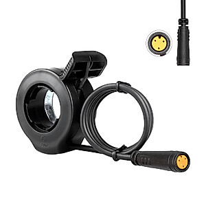 BAFANG Thumb Throttle for Motor Kit : Compatible Mid Drive Electric Bike Conversion Kit BBS01 BBS02 BBSHD BBS03 BBS02B Motor, Waterproof 3PIN Female Thumb Throttle Accelerator for eBike