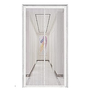 innotree Upgraded Magnetic Screen Door with 36 Magnets Heavy Duty Mesh Curtain, Fits Doors Up to 38"x82", Hands Free Dogs Cats Pet Friendly Door Screen, White