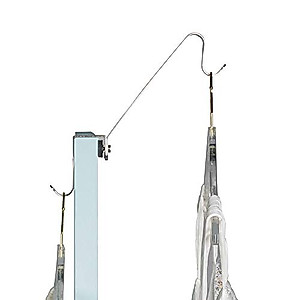 Richards Homewares Elevated Hook for Long Gown and Wedding Dress, Removable and Adjustable Knob for Dual Door Use, Chrome