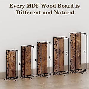 CRUGLA Bathroom Shelves Wall Mounted Set of 5, Hanging Storage Floating Shelf for Bathroom, Kitchen, Bedroom, Living Room Home Decor