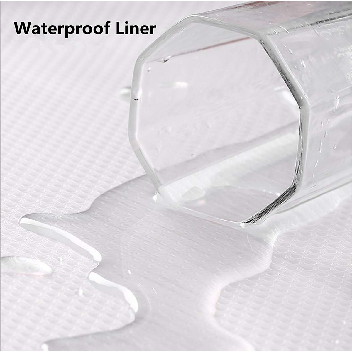 Soqool 8 PCS Refrigerator Mats Fridge Shelf Mats Kitchen Shelf Liners Drawer and Cabinet Liners Washable Table Placemats, Easy to Clean (2Green+ 2Blue+ 2Pink+ 2White)