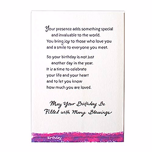 Blue Mountain Arts Greeting Card “Your Birthday Is the Perfect Time to Let You Know How Much You Are Loved” Is a Sweet Way to Say “Happy Birthday” to Someone Special (WCF581)