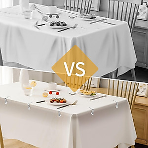 FYY Tablecloth Clips - 12 Pack Stainless Steel Picnic Table Cloth Cover Clamps, Heavy Duty Rustproof Tablecloth Holder Clips for Home Restaurant Outdoor Picnic Party Weddings