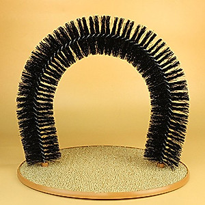 Glanzzeit Cats Self Grooming Scratch Arch Kitten Brushes Hair Cleaning Shedding Tool Catnip Toy