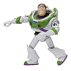 Mattel Disney Pixar Buzz Lightyear Action Figure, Posable Character in Signature Look, Collectible Toy, 7 Inch