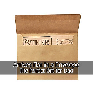 Definition of the Perfect Dad Personalized Fathers Day Card Alder Wood Birthday Gift for 50th 40th 30th Christmas Daddy Cards Funny Bonus Dad Present Idea with Stand