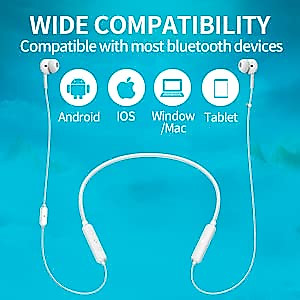 233621 Wave Bluetooth Neckband Headphones, 15 Hrs Playtime Stereo Wireless Earbuds with CVC 8.0 Call Noise Cancellation Microphone, 10.7 mm Drivers, IPX5 ​Waterproof & Skin-Friendly (Lime Coral)