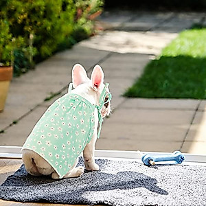 IECOii 3 Pack Dog Shirts, Sleeveless Dog Vest, Floral Dog Tank Top, Soft Breathable Spring Summer Shirts for Dogs, Dog T Shirt, Puppy Shirts, Dog Suspenders, Dog Clothes for Cats Puppies Small Dogs