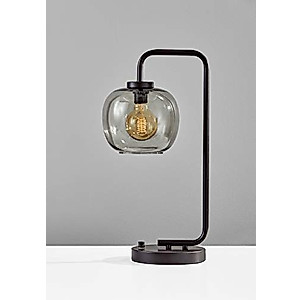 Adesso Home 3437-01 Transitional One Light Table Lamp from Ashton Collection Finish, 10.50 inches, Matte Black