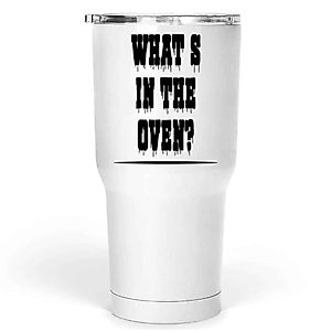 Gender Reveal Gift Ideas, Ideal for Baby Shower - Cookies in the Oven, Celebrate the Arrival on 30 Oz White Stainless Steel Large Tumbler