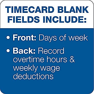 TOPS 1291 Time Card for Pyramid Model 331-10, Weekly, Two-Sided, 3 1/2 x 8 1/2 (Box of 500)