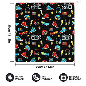 Lurnise Hand Towel Shoes Helmet Hand Towels Dish Towel Lanyard Design for Bathroom Kitchen Sports