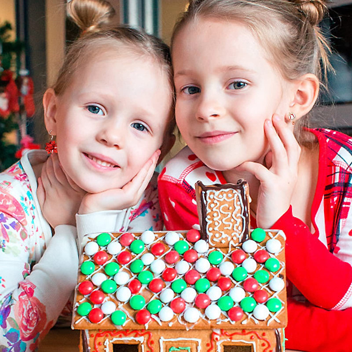 Christmas Stud Earrings Set Christmas Tree Santa Claus Candy Snowman Sonwflake Wreath Xmas Party Gift Christmas Jewelry