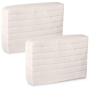 Tatuo 2 Pieces Indoor Air Conditioner Cover Inside Window Unit Double Insulation Cover with Drawstring (White, 21 x 14 x 3 Inch)