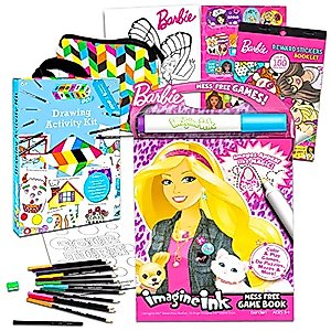 Barbie Imagine Ink No Mess Coloring Book Art Relaxation Set ~ Barbie Coloring Book Set with Deluxe Art Set (Barbie Coloring Books)