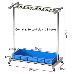 Mop Storage Racks Cleaning Tool Tower Mop Holder Umbrella Stand,Broom and Mop Holder Put Wet Mops Movable Commercial Mop Rack Cleaning Tool Cart Storage for Garden Garage Organizer Mop Drain Rack