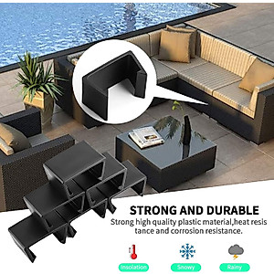 8 PCS Outdoor Furniture Clips, Sofa Wicker Sectional Patio Furniture Clips, Wicker Chair Fastener, Wicker Furniture Clamps Connectors, Connect Sectional Module Outdoor Couch Patio Furniture (M)