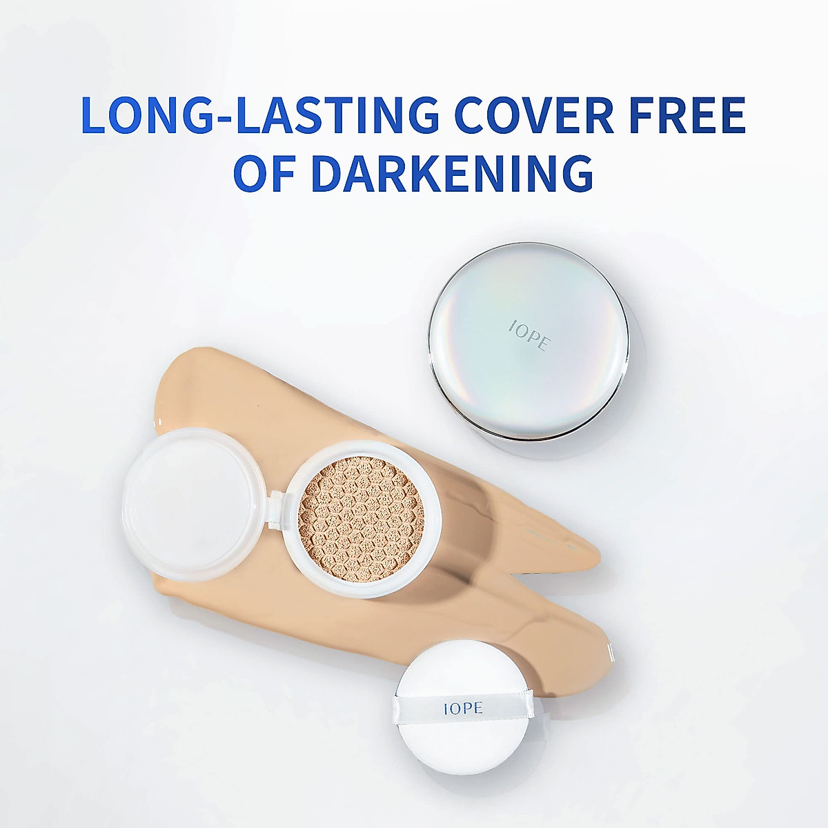 IOPE Air Cushion SPF 50+,Natural Coverage Foundation Makeup, Moisturizing Finish for Sensitive,Dry,Combination Skin,Korean Skin Care Cushion by Amorepacific,#23