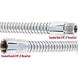 Performance Plus Flexible Gooseneck for Microphone or Light Stands 19", 5/8" 27 Thread, 19 inch-Chrome (PGN19)