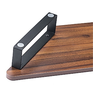 Walnut Ergonomic Computer Monitor Stand, Monitor Riser for Corner Workstation, Space Saving Corner Laptop Stand, Wooden Triangle Screen Riser