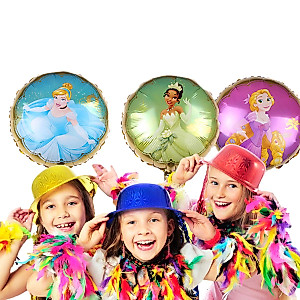 8pcs Disney Princess Balloon Bouquet, Disney Princess Party Supplies, Girls Birthday Party Decorations