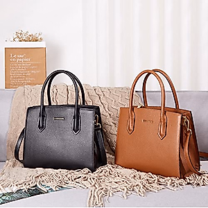 BOSTANTEN Leather Handbags for Women Designer Satchel Purses Top Handle Shoulder Crossbody Bags