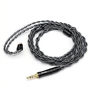 Linsoul Tripowin Noire 4 Core 24AWG OCC Upgraded HiFi Audio Cable with Detachable 3-in-1 2.5mm/3.5mm/4.4mm Plug for Audiophile Musician (0.78mm 2Pin)