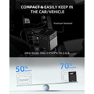 Portable Power Satation, imuto 138.3Wh Mini Solar Battery Generator with 110V AC Outlet (Sold Separately) Emergency Laptop External Battery Backup Electric Solar Generator Camping TV Freezer Projector