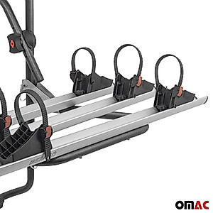 OMAC Bike Rack Hitch Mounted | Trunk Bicycle Car Racks Carrier Adjustable Hitches Suitable for E-Bikes | Automotive Exterior Accessories (3 Bikes)