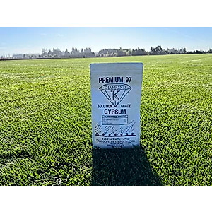 Premium 97 Gypsum-Solution Grade Calcium Sulfate Dihydrate Organic Garden Gypsum, Purest, Most Soluble Mined Gypsum in The World. Improves Crop Quality and Yields.