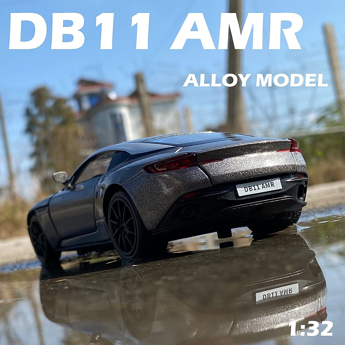 JACKIEKIM 1:32 Alloy Pull Back Car Diecast Model for Asdun Martin,Collection, Mini Simulation Vehicles Toys for Kids,Boyfriend,Young Peoples Gift(Gary)