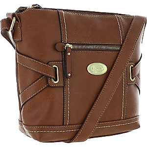 b.o.c. Born Concepts Womens Park Place Pouch Crossbody Handbag Brown Medium
