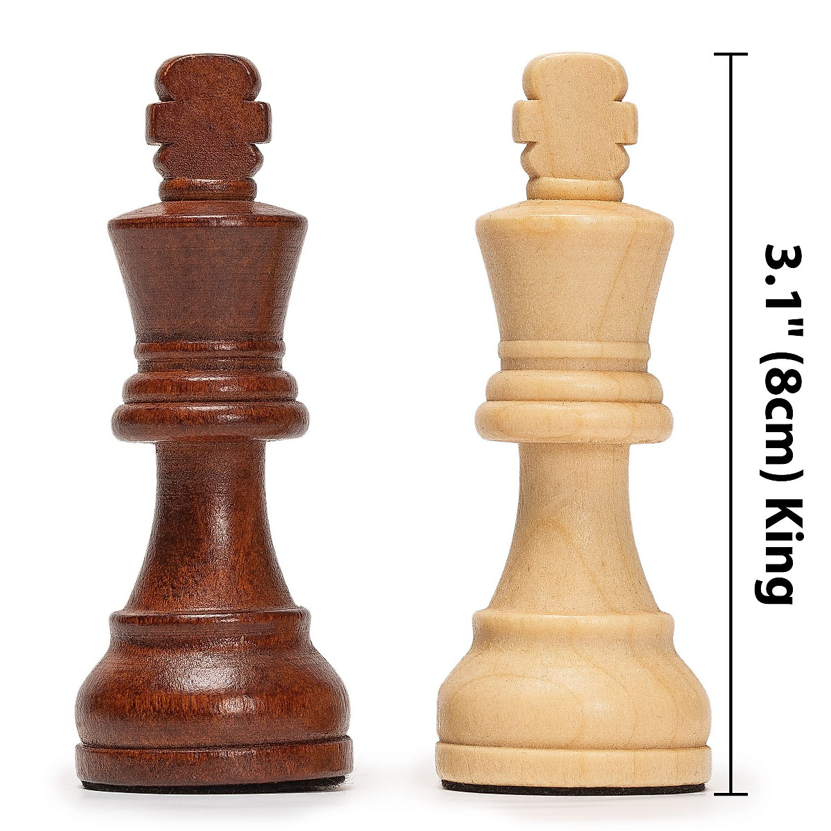 Husaria Staunton Tournament No. 4 Chessmen with 2 Extra Queens and Wooden Box, 3-inch Kings