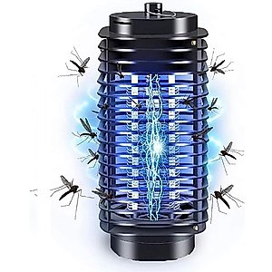 Bug Zapper, Electric Mosquito & Fly Zappers/Killer - Insect Attractant Trap Powerful Bug Zapper Light, Hangable Mosquito Lamp for Home, Indoor, Outdoor, Patio (Black)