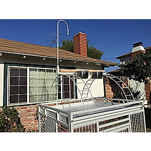 4 Size, Castle PlayTop Parrot Cage for Large Macaws Cockatoos African Grey Amazon (40" x 30" x 72"H White Vein)