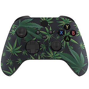 eXtremeRate Custom Shell for Xbox Series X & S Controller - Revitalize Your Controller - Green Weeds Replacement Cover Front Housing Cover for Xbox Core Controller Wireless [Control NOT Included]